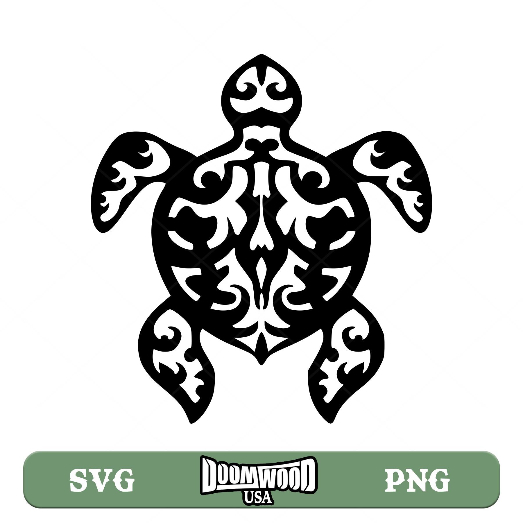 Tribal Turtle Svg Png - Etsy