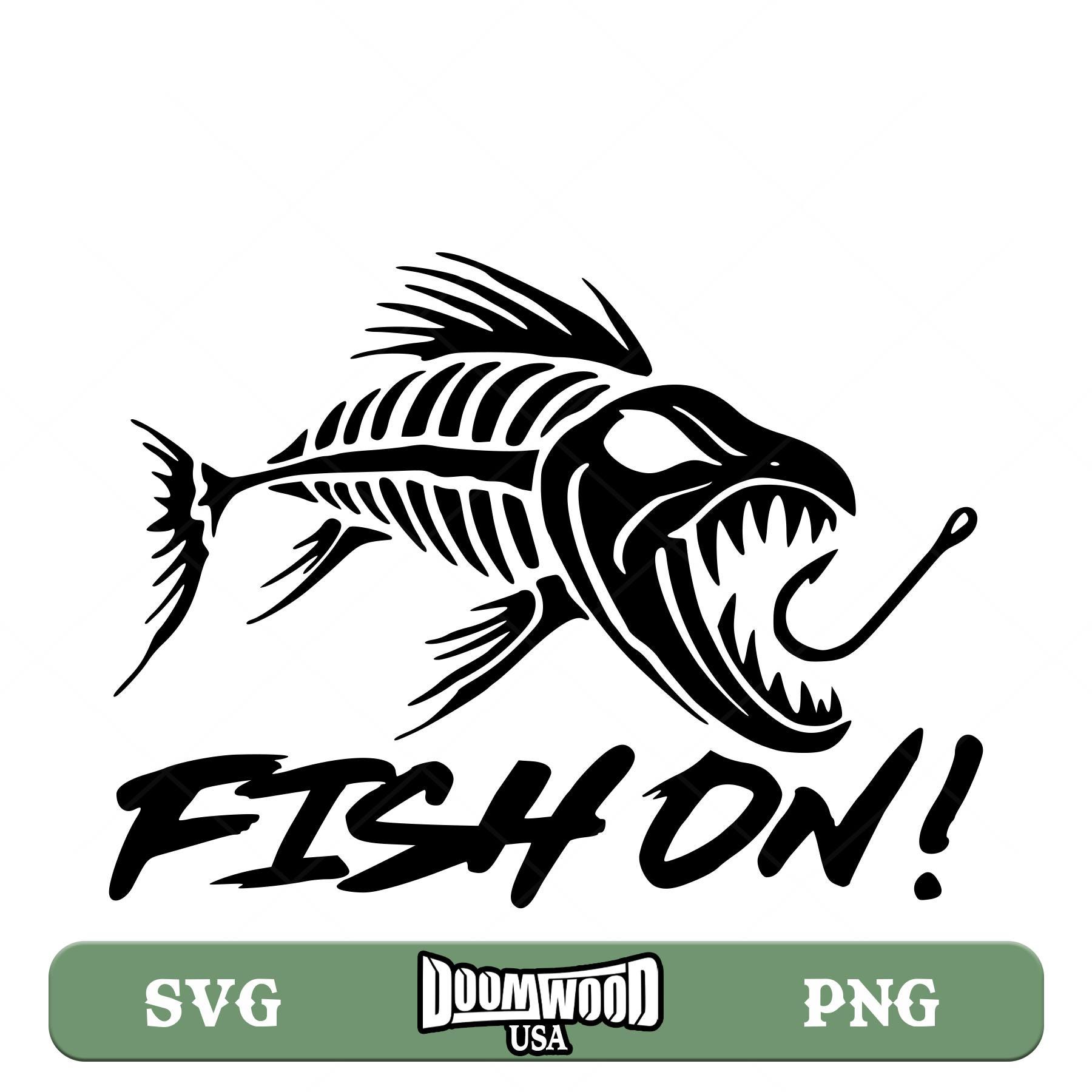 Fish on Svg Png Fish Skeleton Bones Svg - Etsy