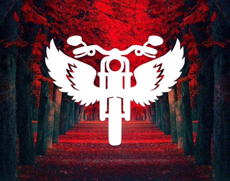 Motocicleta con alas SVG DXF PNG - Etsy México