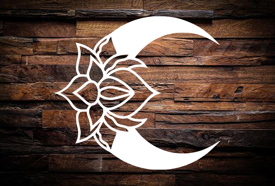 Lotus Moon DXF SVG - Etsy