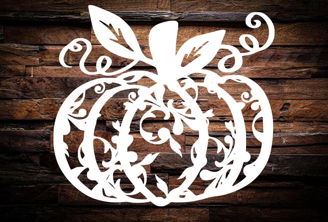 Scrollwork Pumpkin DXF SVG - Etsy
