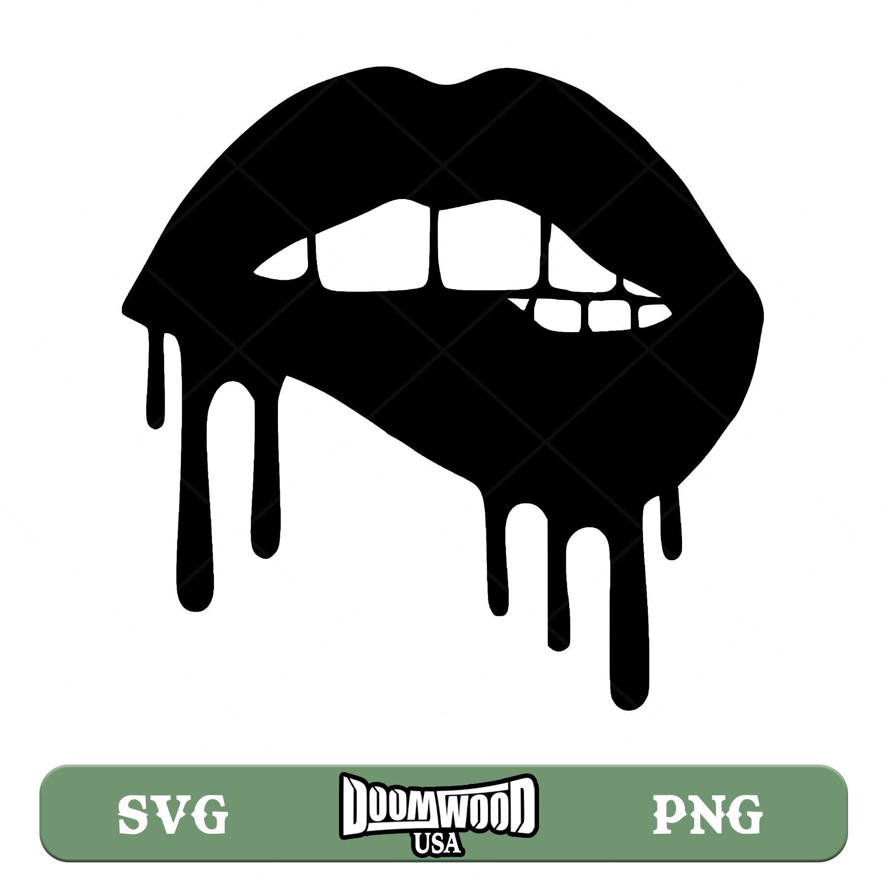 Drip Lip Svg Png Drippy Lips Svg - Etsy