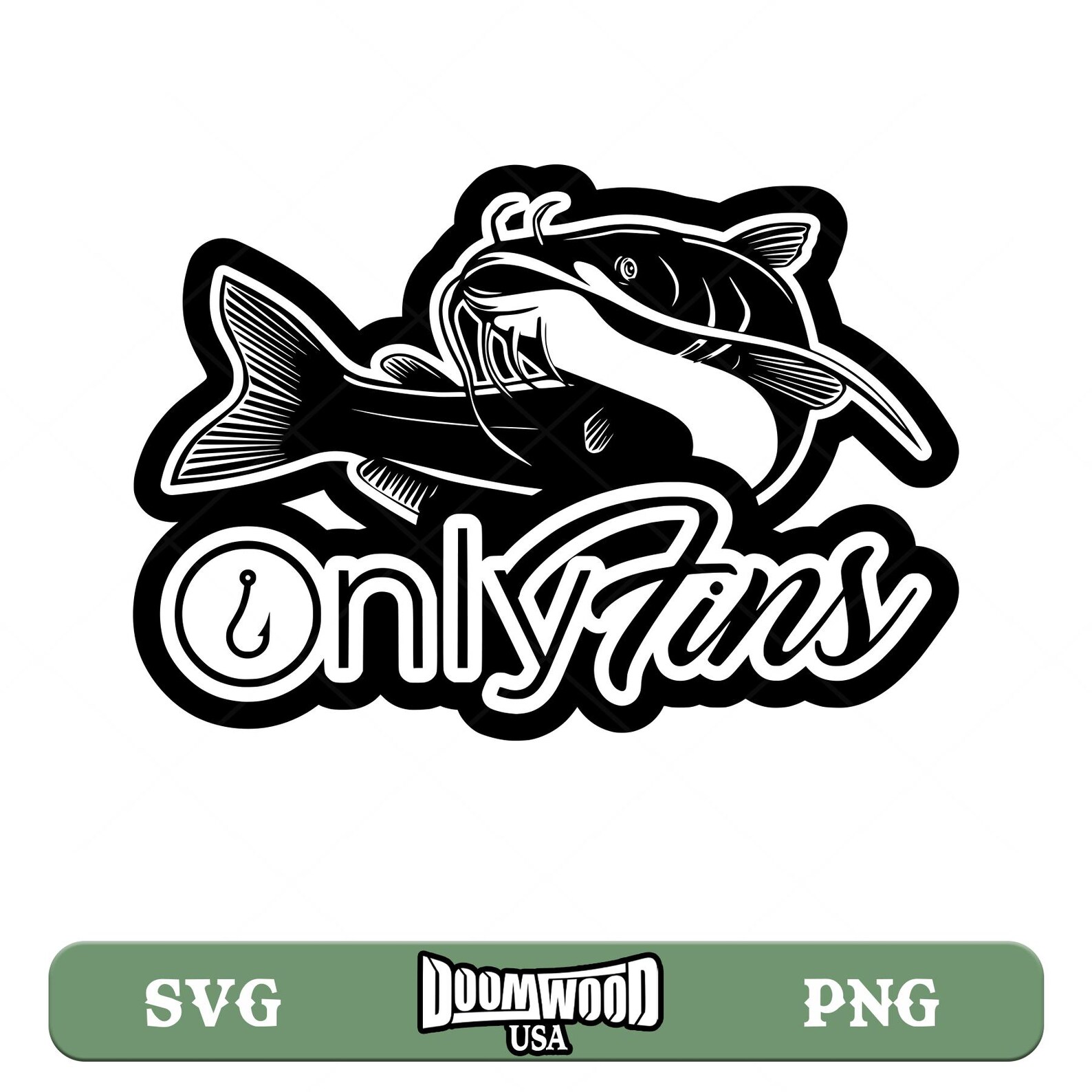 Onlyfins Catfish Svg Png Channel Cat Svg Flathead Catfish Svg Blue ...