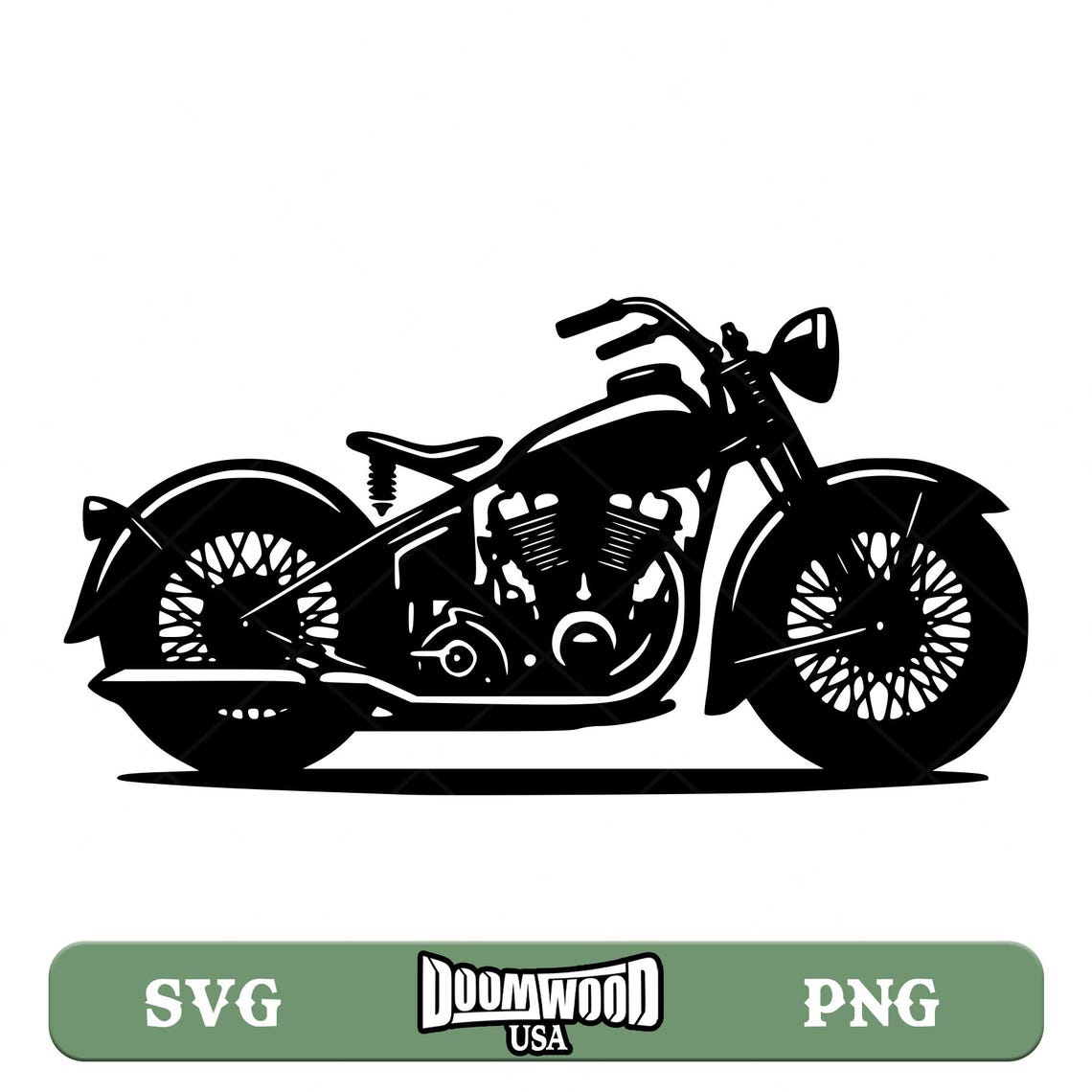 Motorcycle Sideview Svg Png Chopper Bobber - Etsy