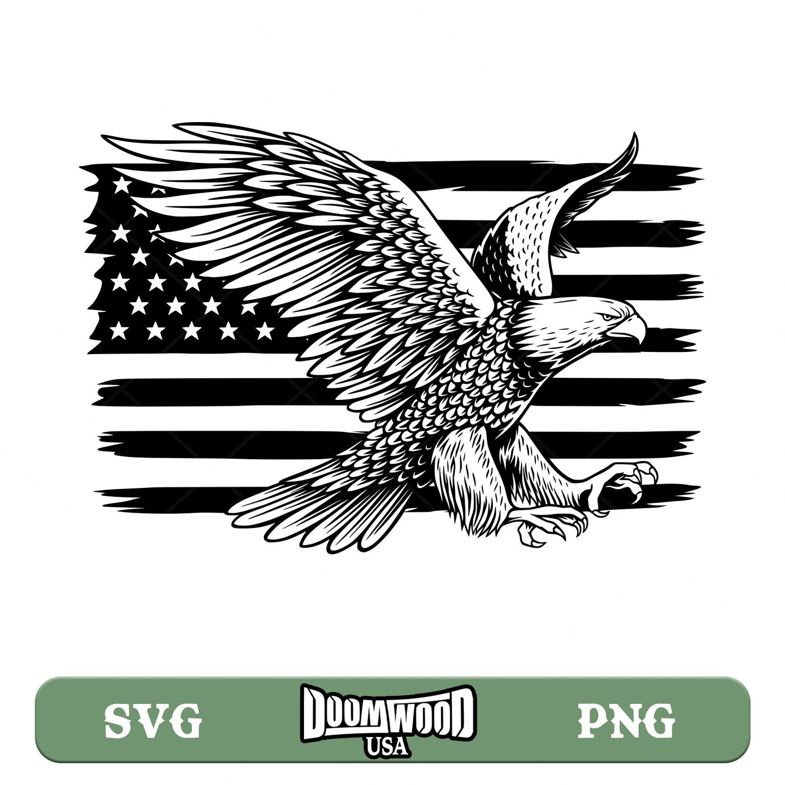American Eagle Claw Flag Svg Png Patriotic Patriot USA - Etsy