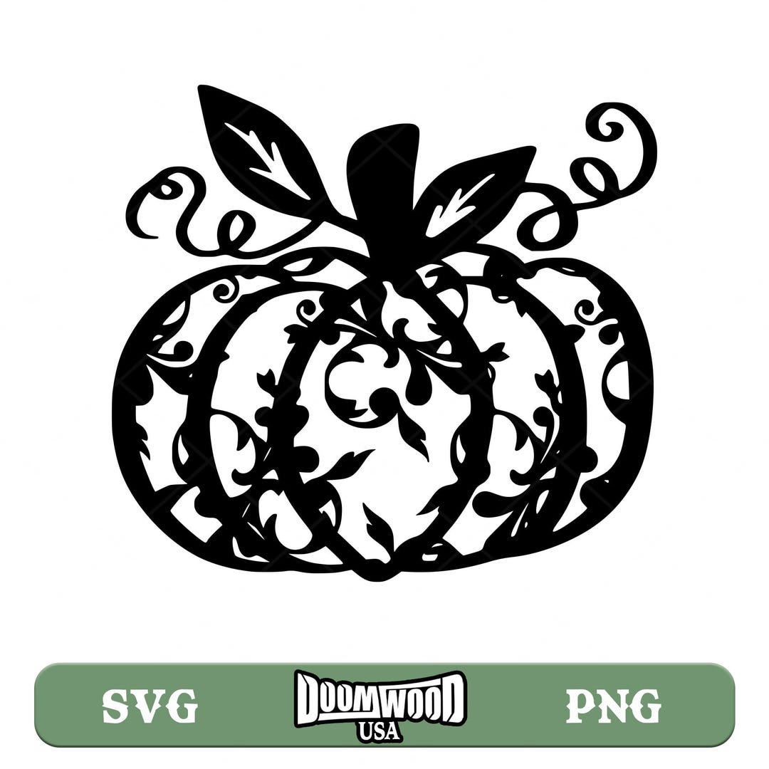 Scrollwork Pumpkin Svg Png Fall Decor Decorations - Etsy