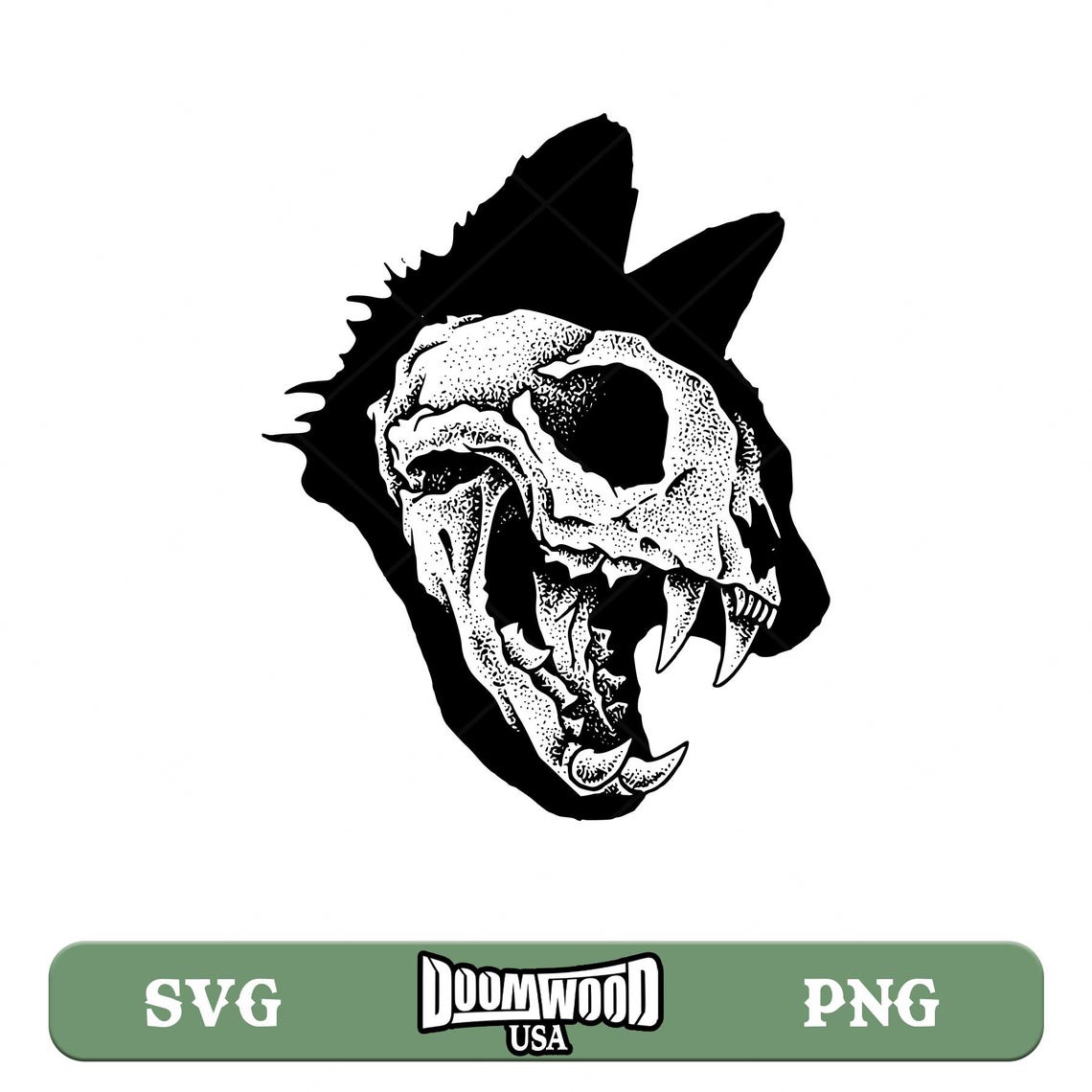 Crâne de chat Svg Png Crâne d'animal Svg - Etsy France