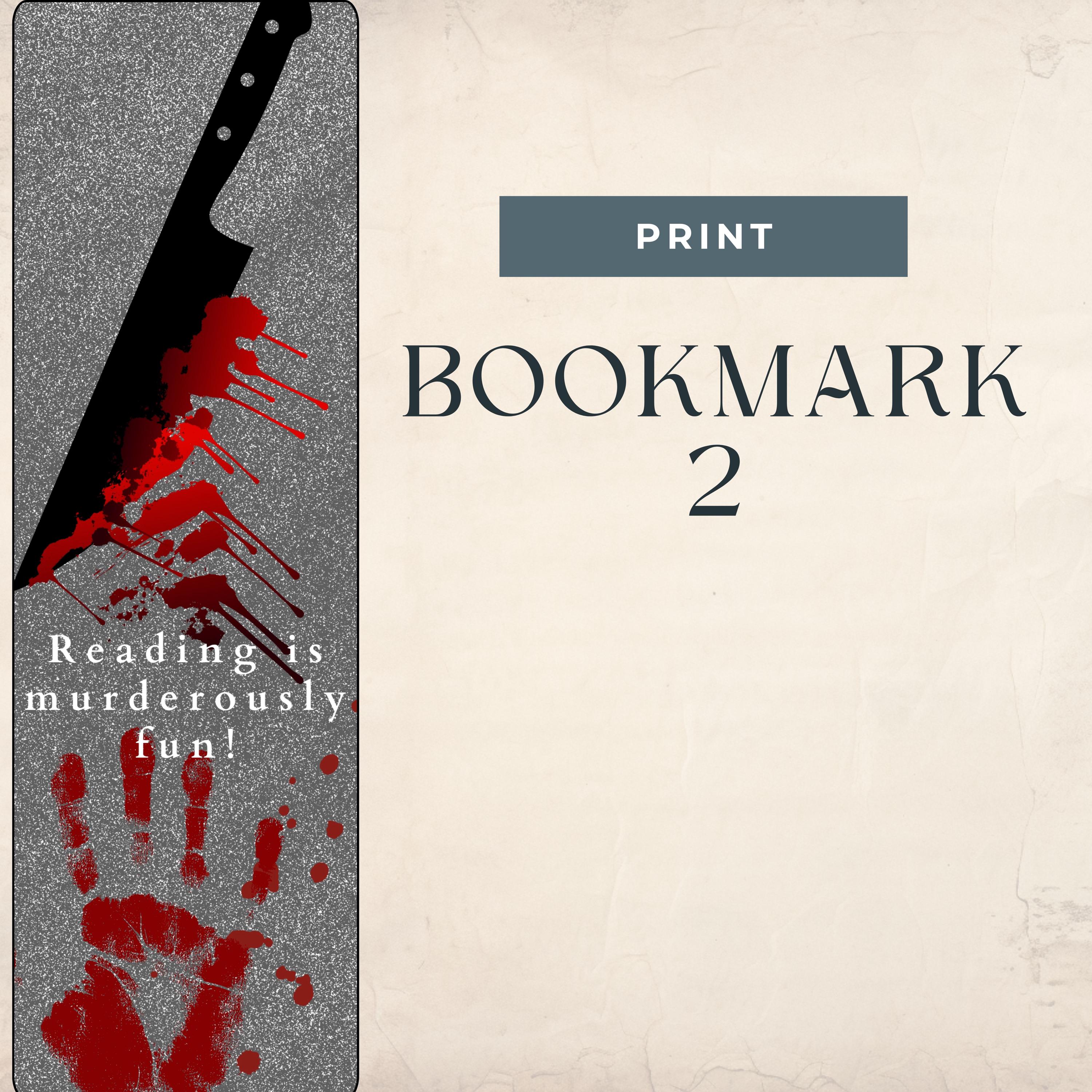 4 Crime Thriller Printable Bookmarks - Etsy