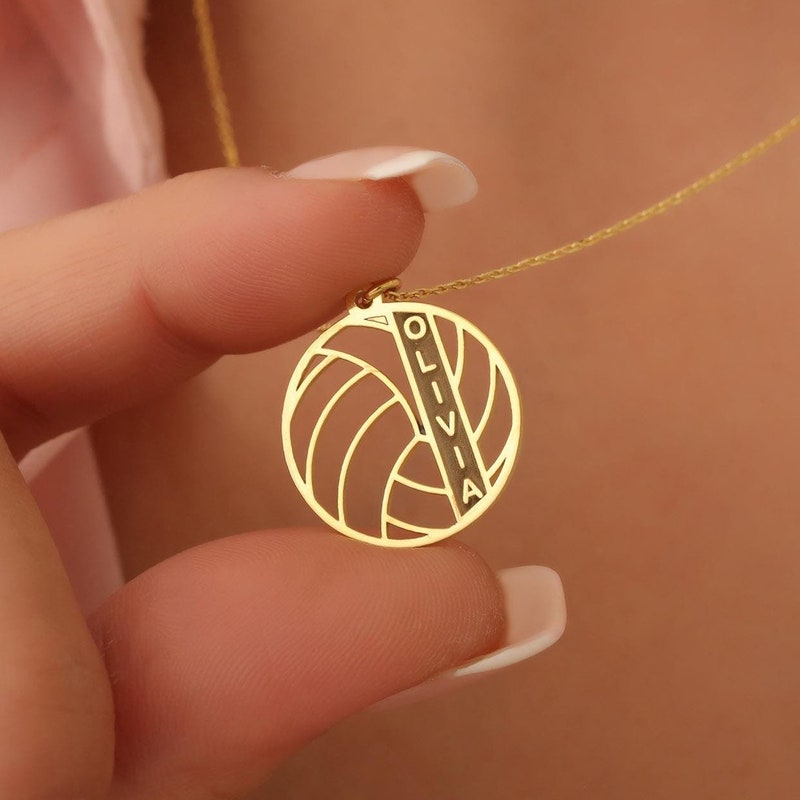 Volleyball Necklace - Etsy