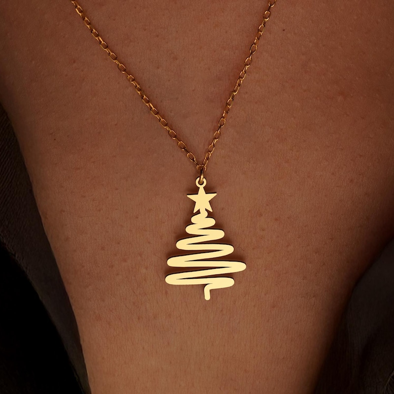 Large Modern Tree Pendant - Etsy