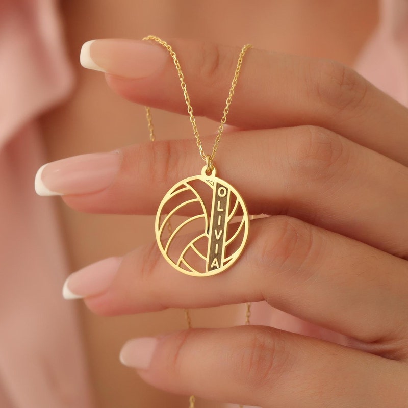 Volleyball Necklace - Etsy