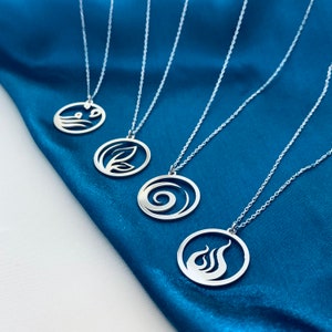 Earth Water Air Fire Four Elements Symbol Necklace, Four Elements ...