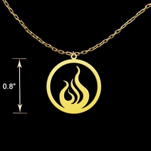 Fire Elements Symbol Charm Necklace, Four Elements Symbol Pendant ...
