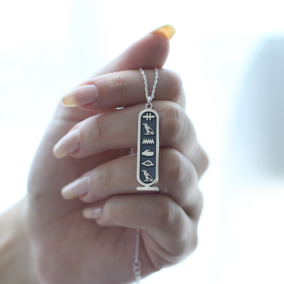 Egyptian Necklace Hieroglyph Egypt Necklace Jewelry Egyptian - Etsy