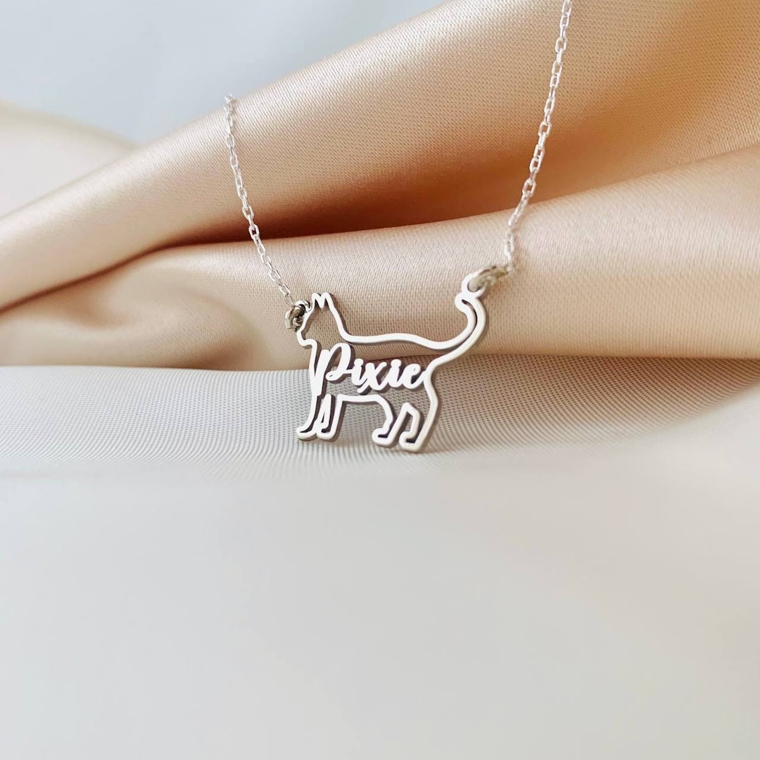 Cat Necklace, Custom Cat Necklace,cat Jewelry for Woman,cat Necklaces ...