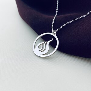 Fire Elements Symbol Charm Necklace, Four Elements Symbol Pendant ...