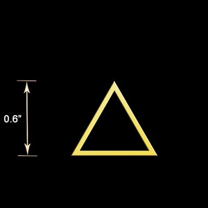 Triangle Necklace, 925 Sterling Silver Triangle Necklace, 14K Gold ...