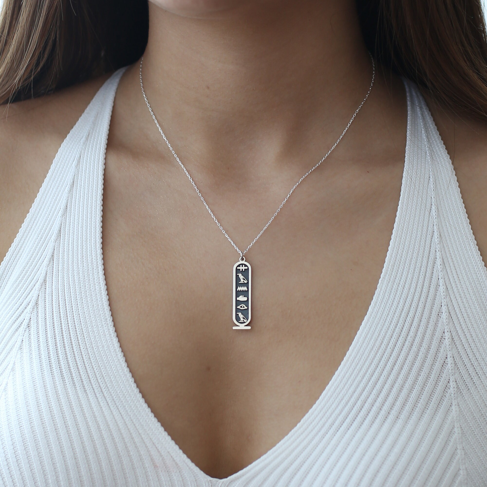 Ancient Egyptian Hieroglyphic Name Necklace Cartouche - Etsy