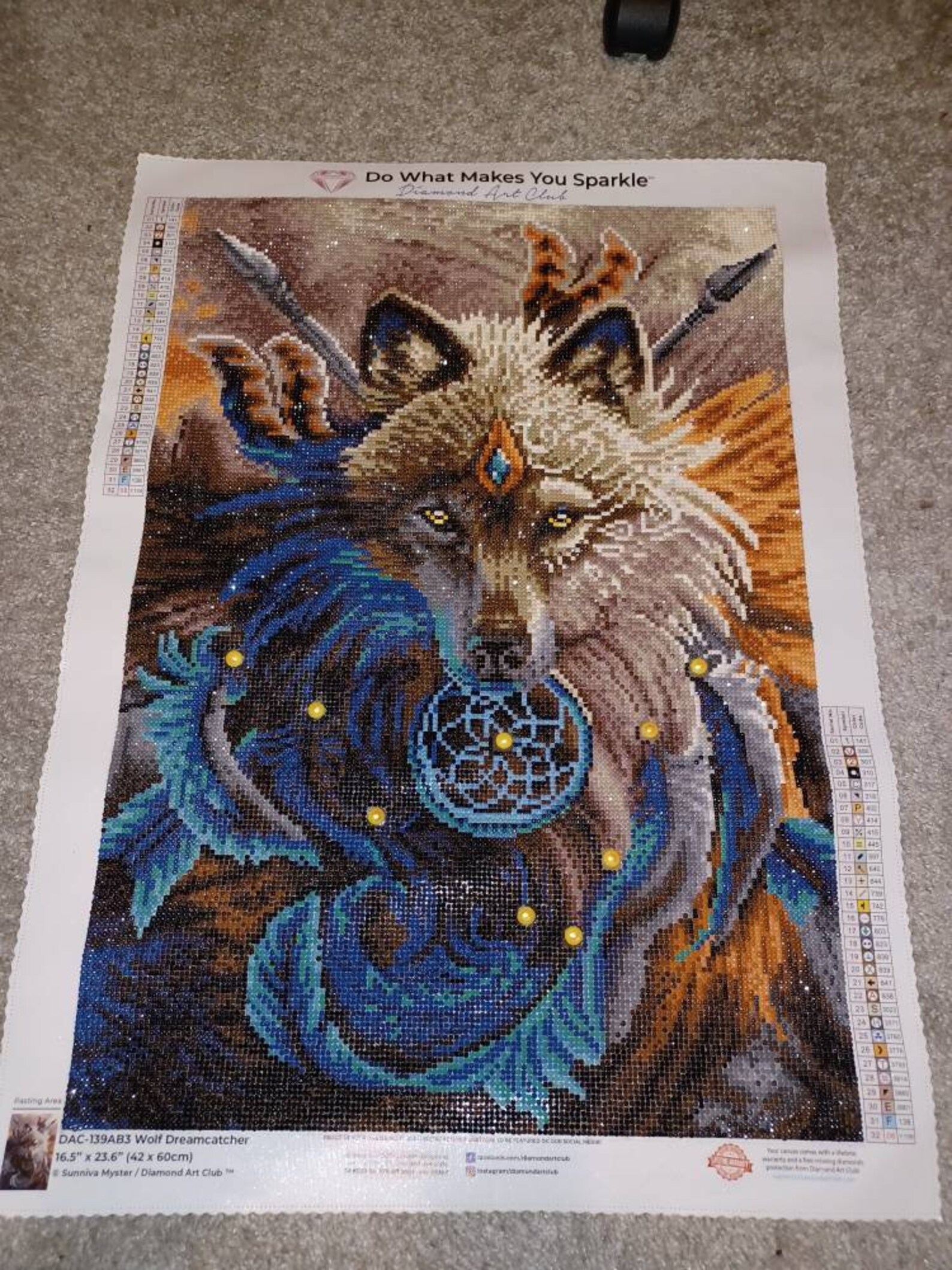 Wolf Diamond Painting Decor Completed Diamond Painting Diamond Painting ...