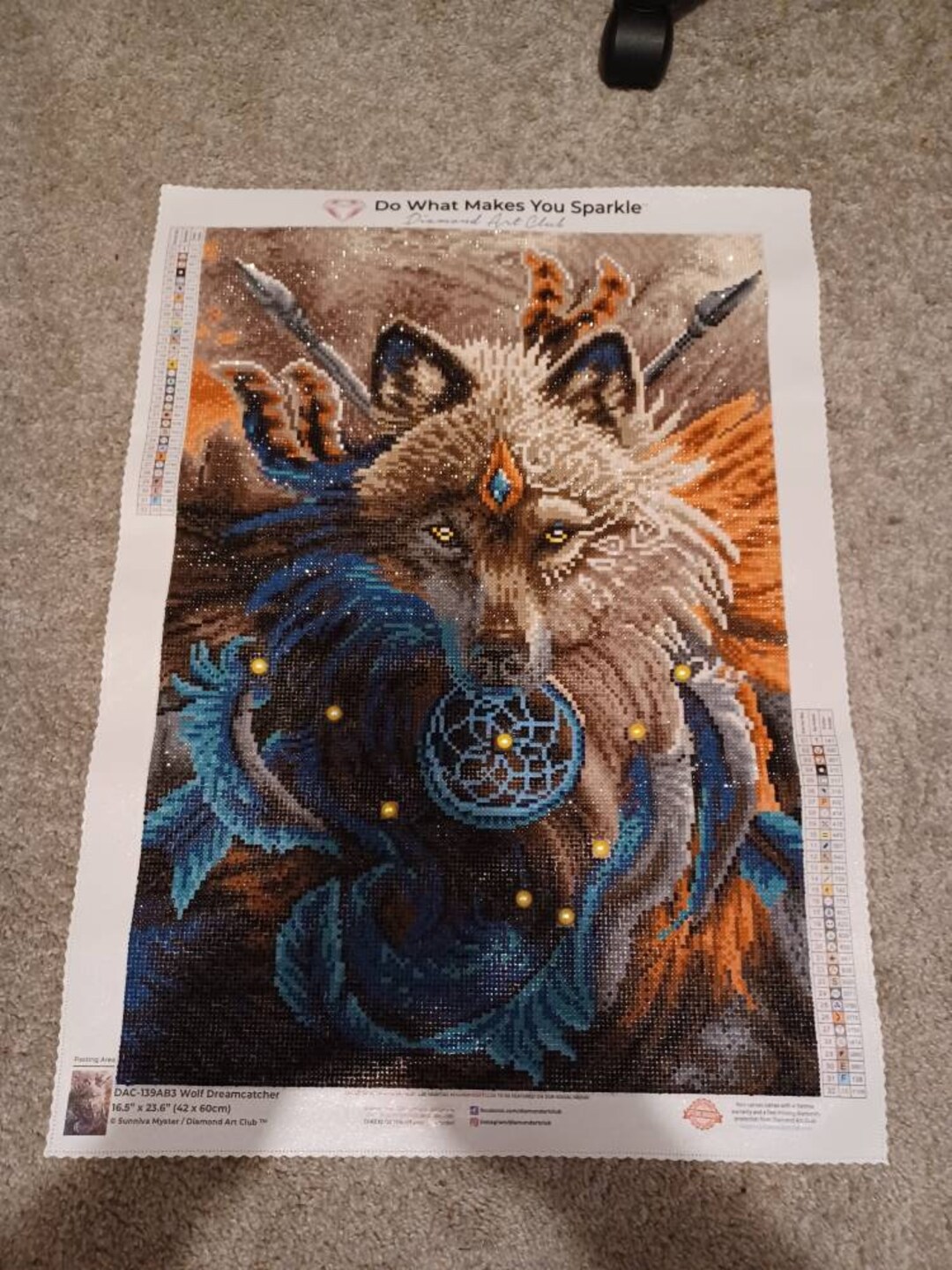 Wolf Diamond Painting Decor Completed Diamond Painting Diamond Painting ...