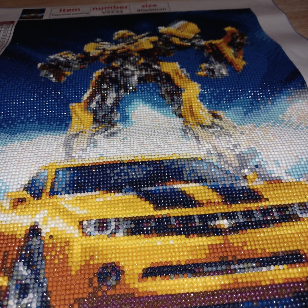 Completed Bumblebee 3D Diamond Painting- Transform Painting With ...