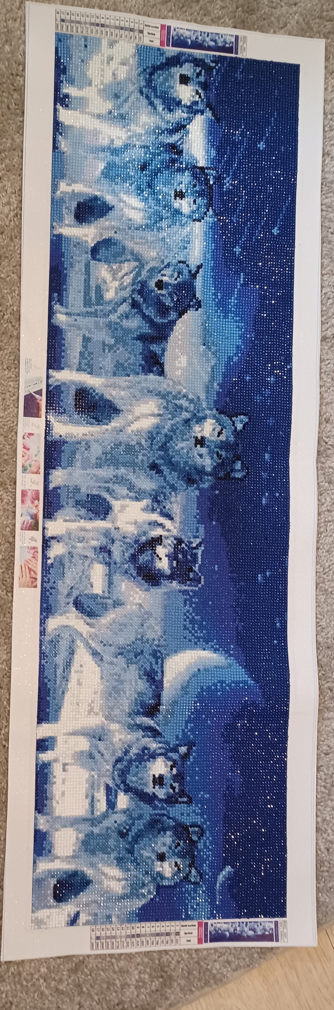 Blue Wolf Finished Diamond Art - Diamond Art Painting - 4d Art ...