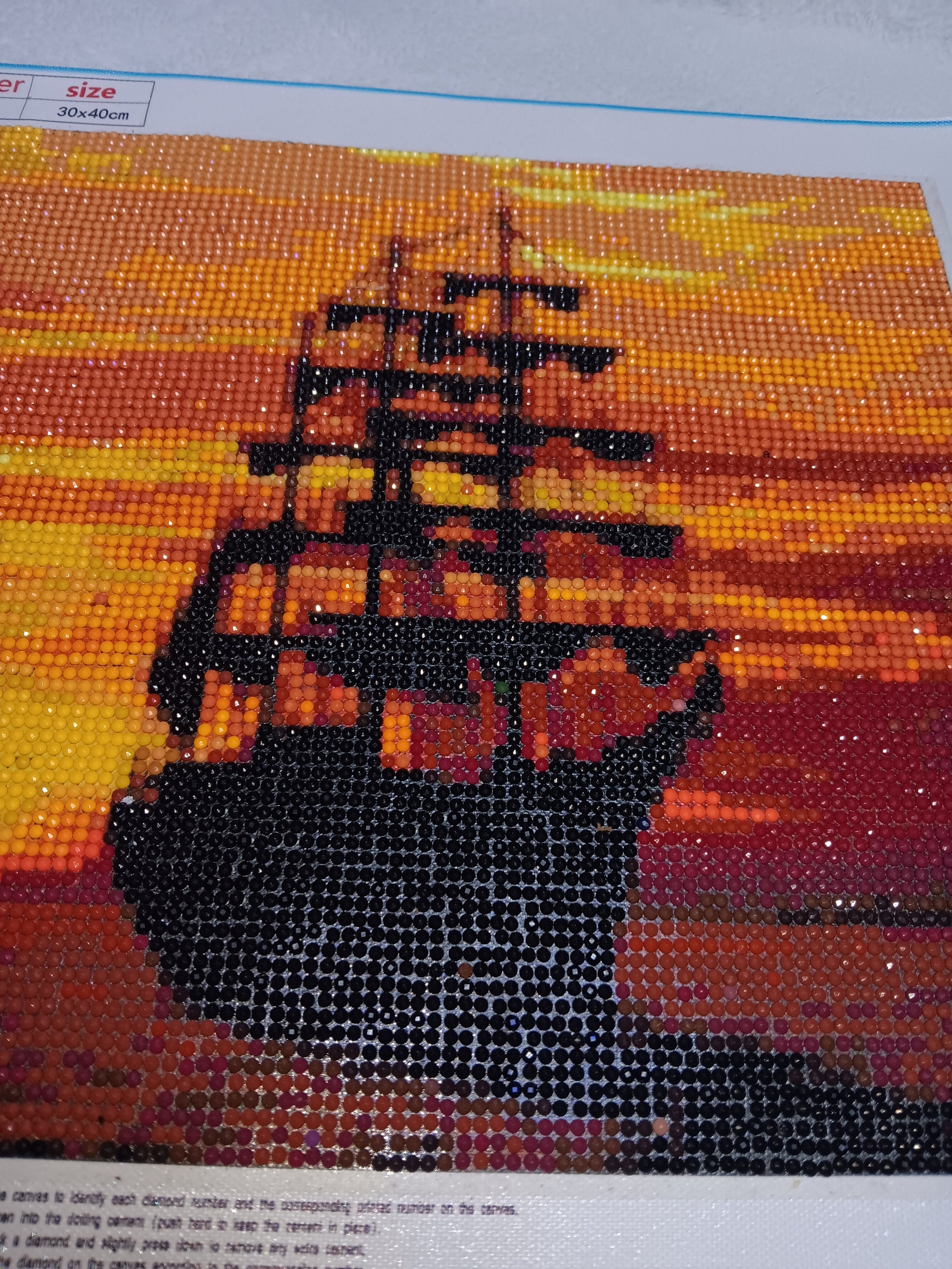 Completed Ship Boat 3D Diamond Painting- Ship Silhouette Painting With ...