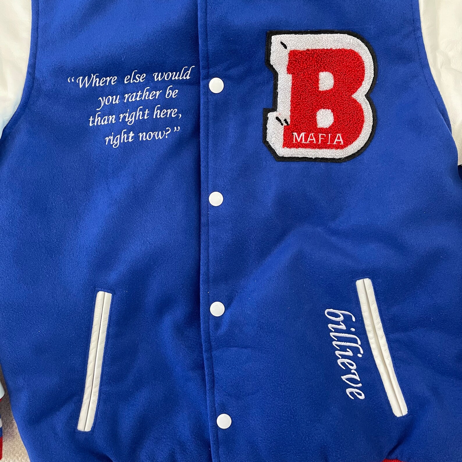 Buffalo Bills Mafia Billieve Varsity Jacket Cold Weather Game Day ...