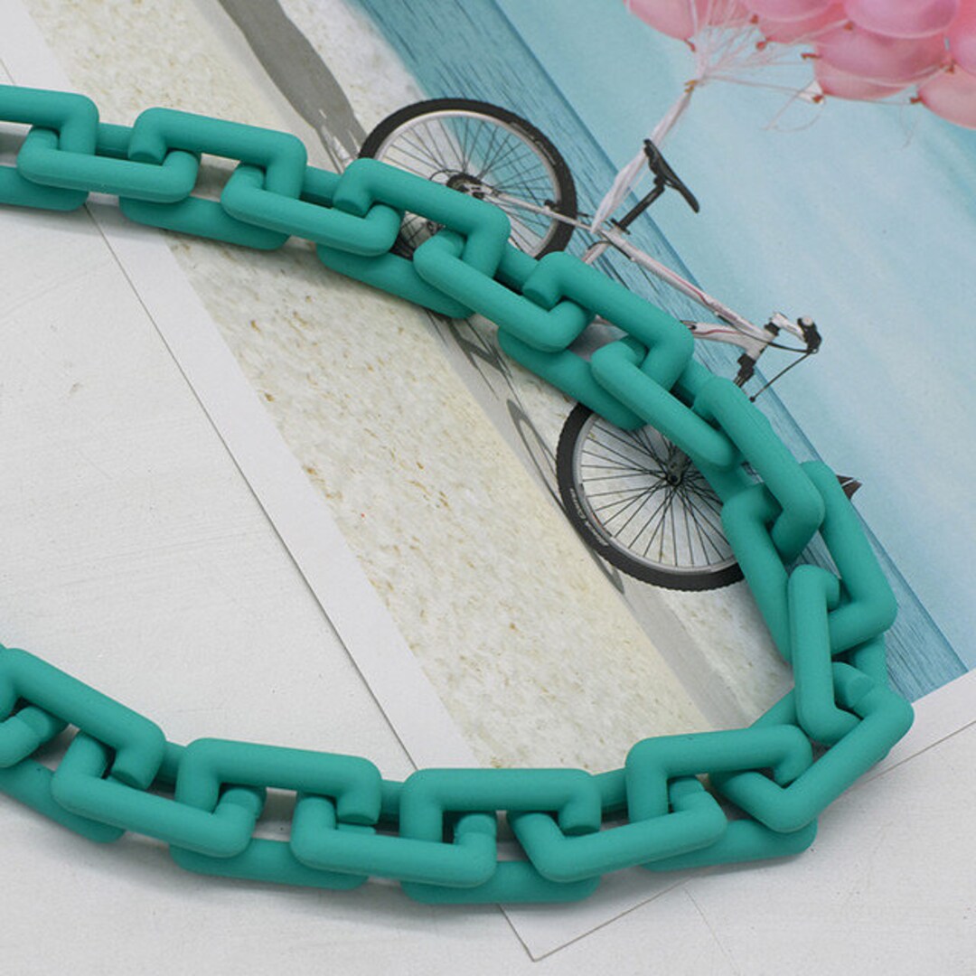 Chain Link Bag Strap Cross Body Chic Plastic Squared Wristlet - Etsy