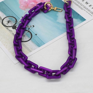 Chain Link Bag Strap Cross Body, Chic Plastic Squared Wristlet and Belt ...