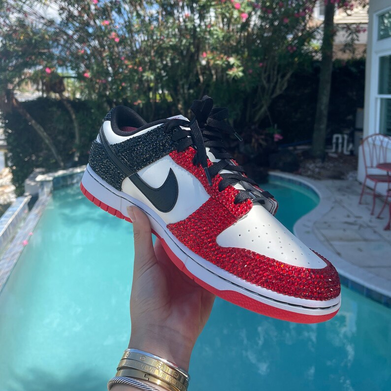Unisex Custom Nike Dunks Sneakers Bedazzled Streetwear - Etsy