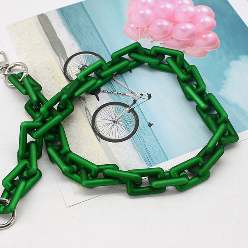 Chain Link Bag Strap Cross Body Chic Plastic Squared Wristlet - Etsy