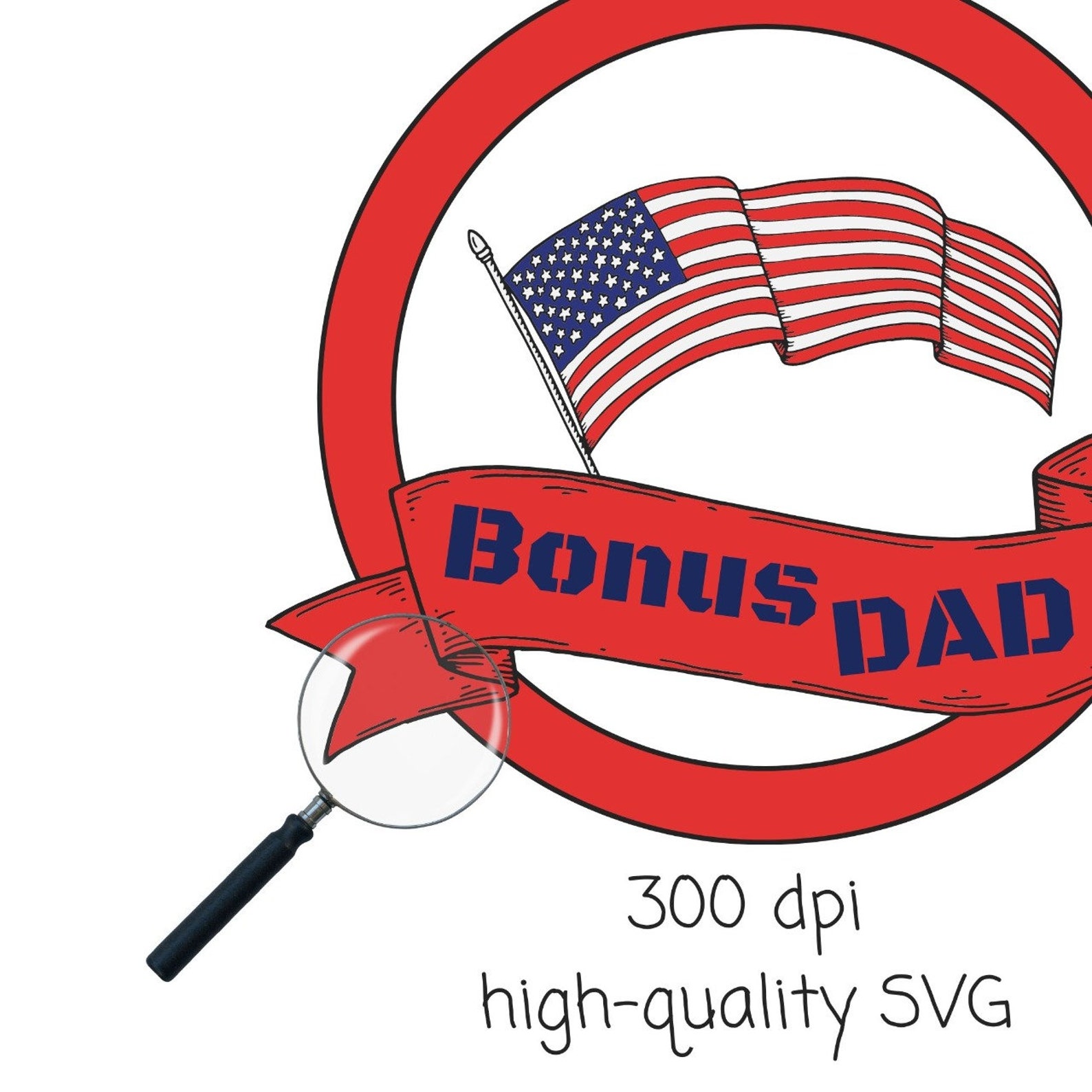 Bonus Dad American Flag Svgdad Png American Flag Bonus Dad - Etsy