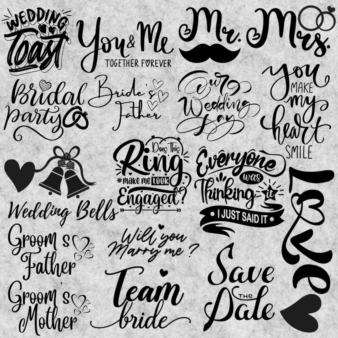 Bride &groom Wedding Digital Svg| Wedding Tag Svg. - Etsy