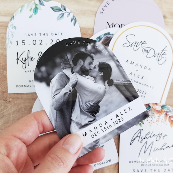 Save the Date With Photo Magnet, Custom Personalized Save Our Date ...