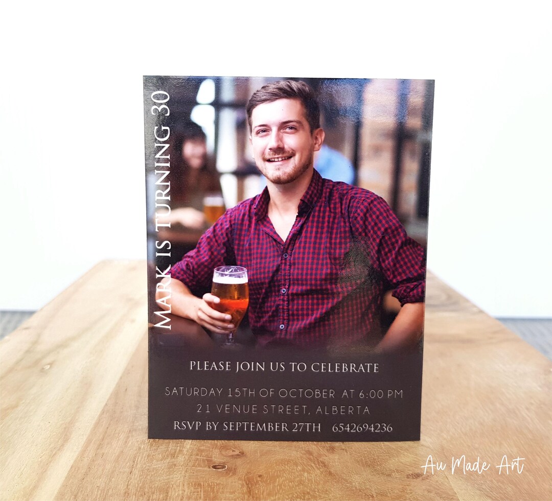 Photo Birthday Invitations by Oxee, Magnetic Photo Birthday Invites ...