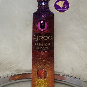 Dorothy--blinged OMBRE 750ml Ciroc PASSION Vodka Bottle With 2 Martini ...