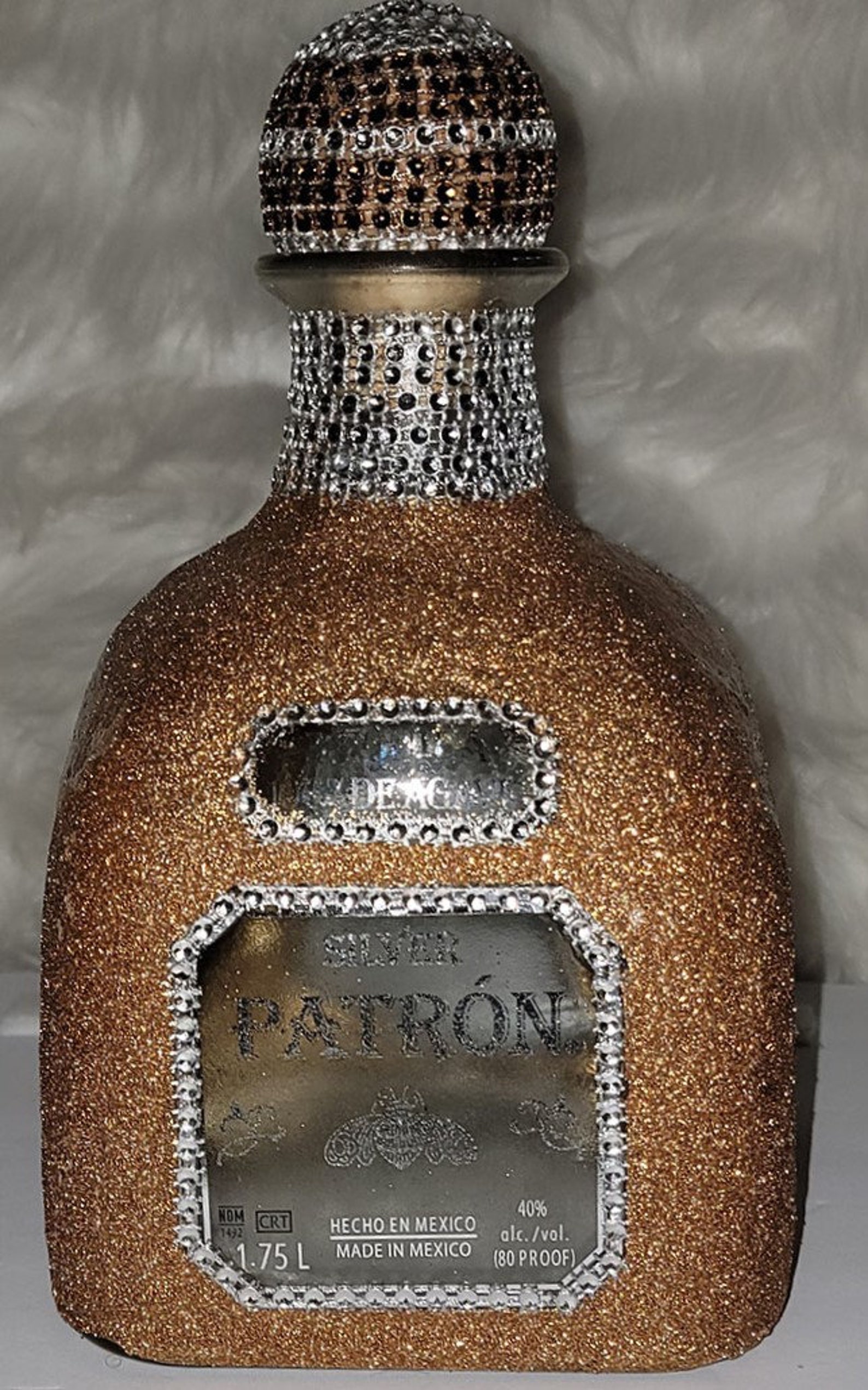 Blinged 1.75L Tequila Bottle Set With Matching Margarita Glasses ...