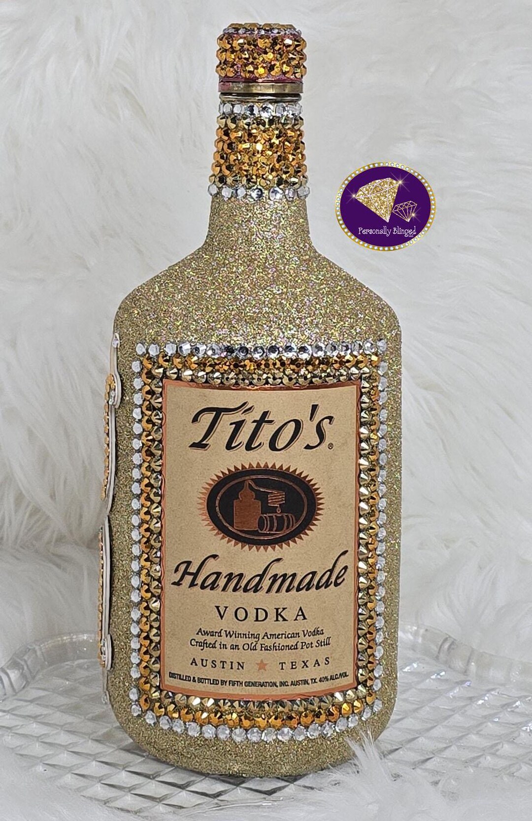 Blaze and Glory--beautiful, Unique, UPGRADED Blinged Out Tito's Vodka ...