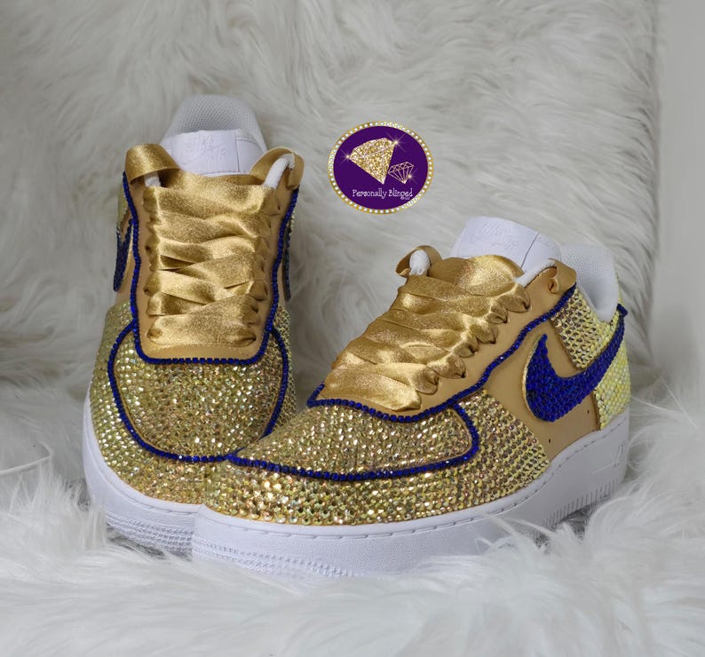 Lox--authentic Custom GOLD Blinged Air Force Ones Af1s Wedding Shoes ...