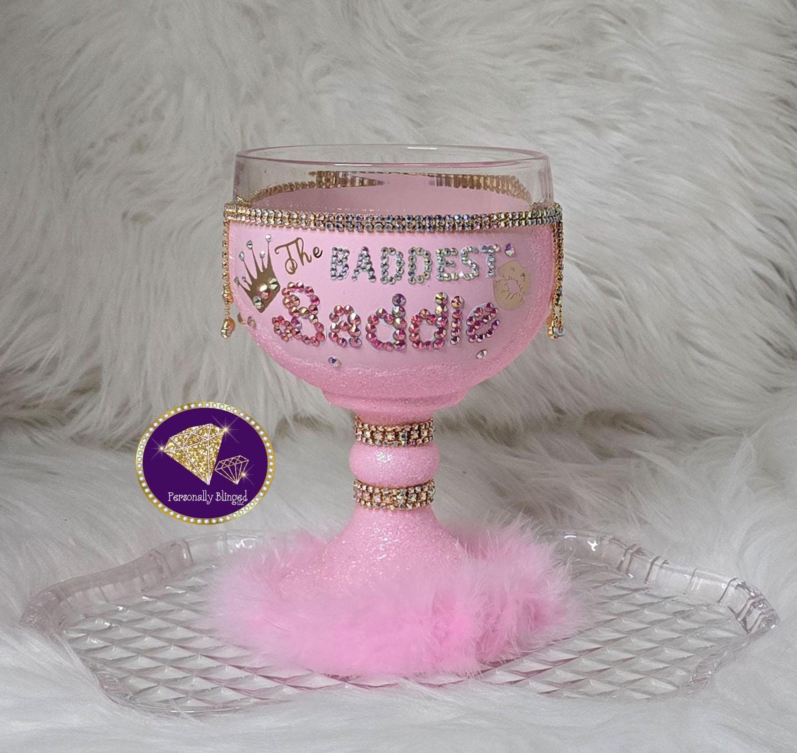 Extra Large "baddest Baddie" Custom Goblet - 26.5 Oz Diva Pimp Cup - Etsy