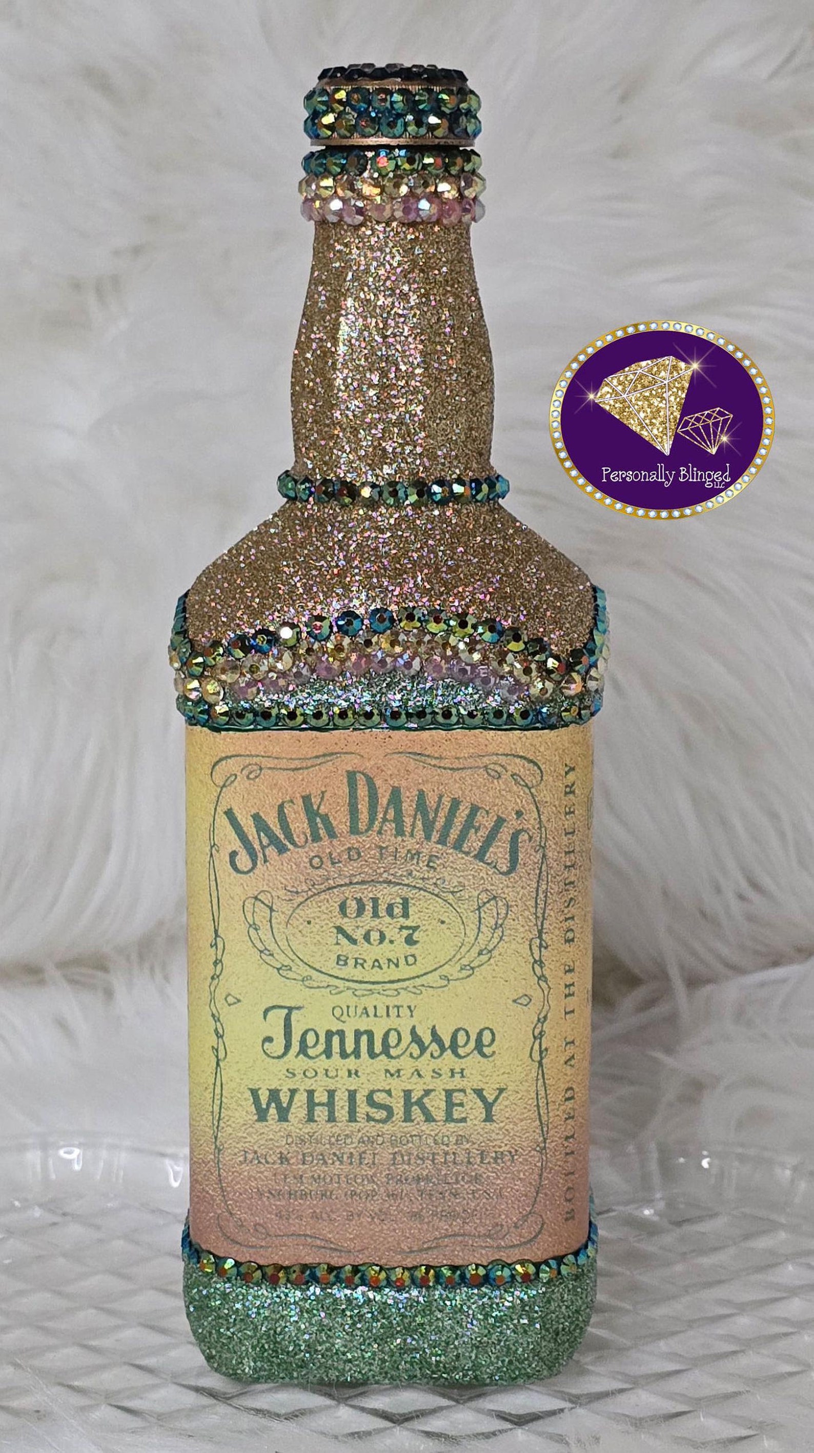Jackie Long--blinged Out 750ml Tennessee Whiskey Bottle - Etsy