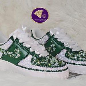 Lenore--authentic Custom Blinged Air Force Ones Af1s Wedding Shoes - Etsy