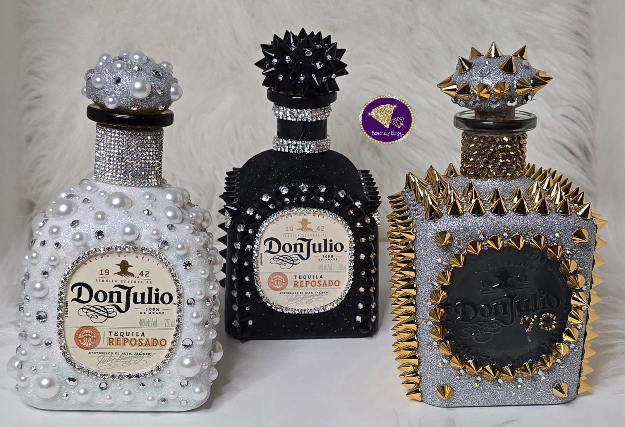 Sparkles--beautiful Custom 750ml Glam Gold Tequila Bottle With Diamonds ...