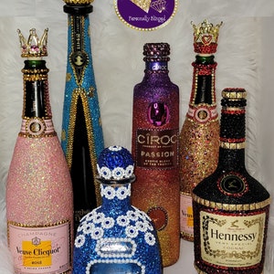 Glow--rare Blinged Out 750ml Glam Champagne Bottle With Blinged Crown ...