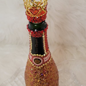 Glow--rare Blinged Out 750ml Glam Champagne Bottle With Blinged Crown ...