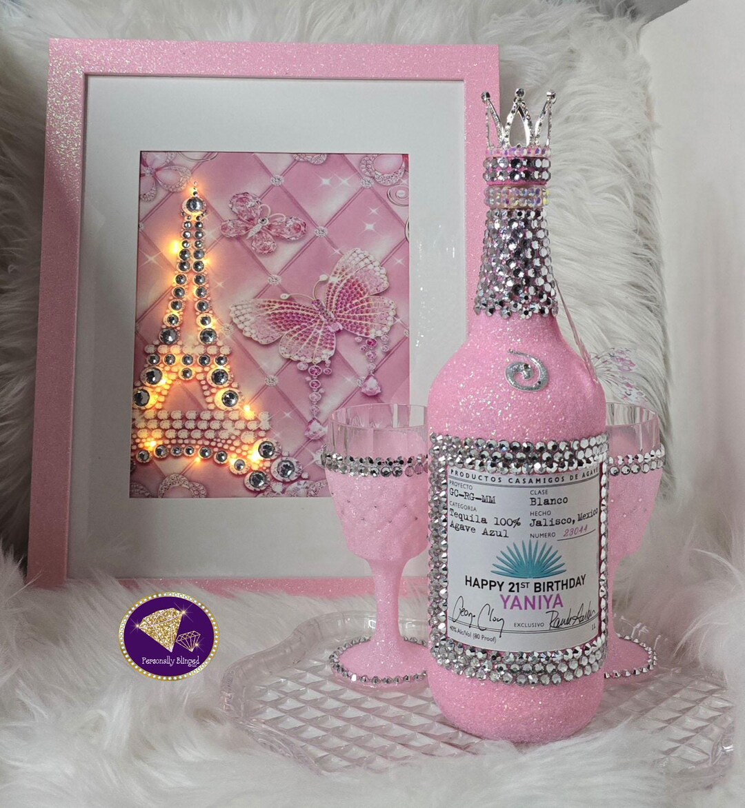 The Cream-unique, Blinged Out 1L Tequila Decanter Set, Upgraded, and ...