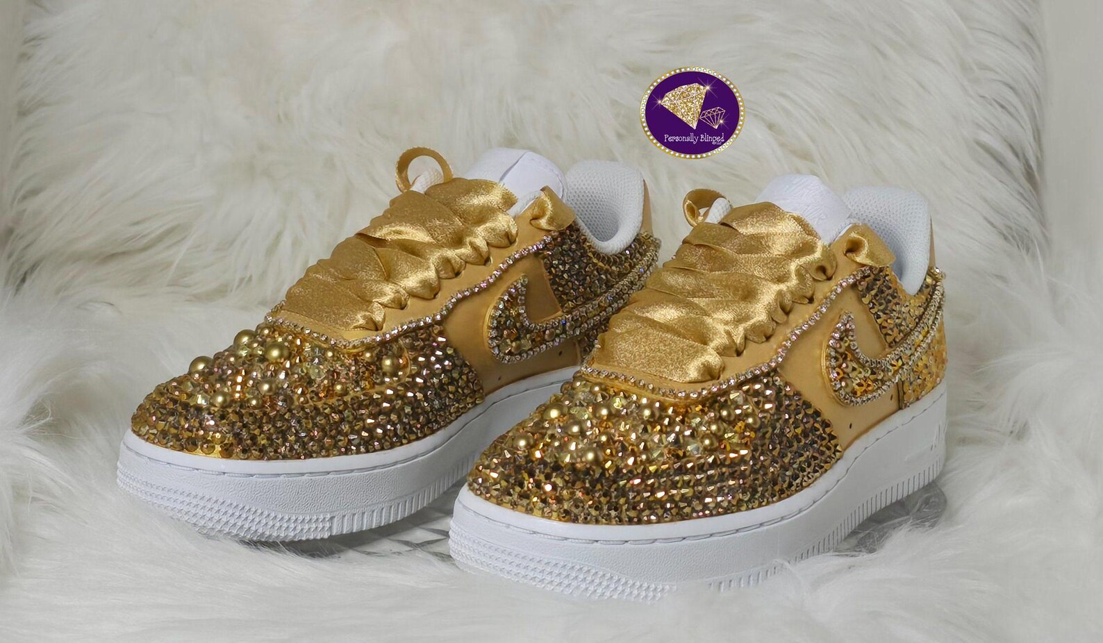 Lenore--authentic Custom Blinged Air Force Ones Af1s Wedding Shoes - Etsy