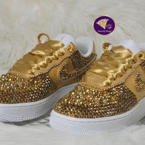 Lenore--authentic Custom Blinged Air Force Ones Af1s Wedding Shoes - Etsy