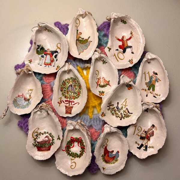 Decoupage Shells Christmas - Etsy